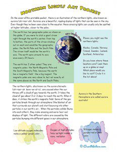 Northern Lights Art Project and Science Lesson – Guest Hollow